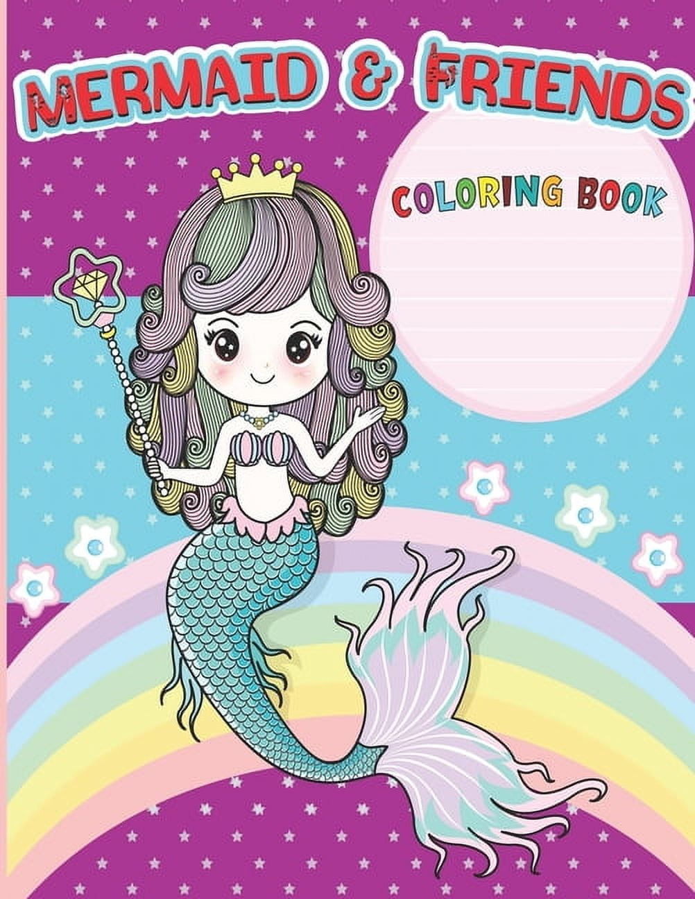 Mermaids & Friends Coloring Book : Coloring Book For Aged 4-8 With Cute ...