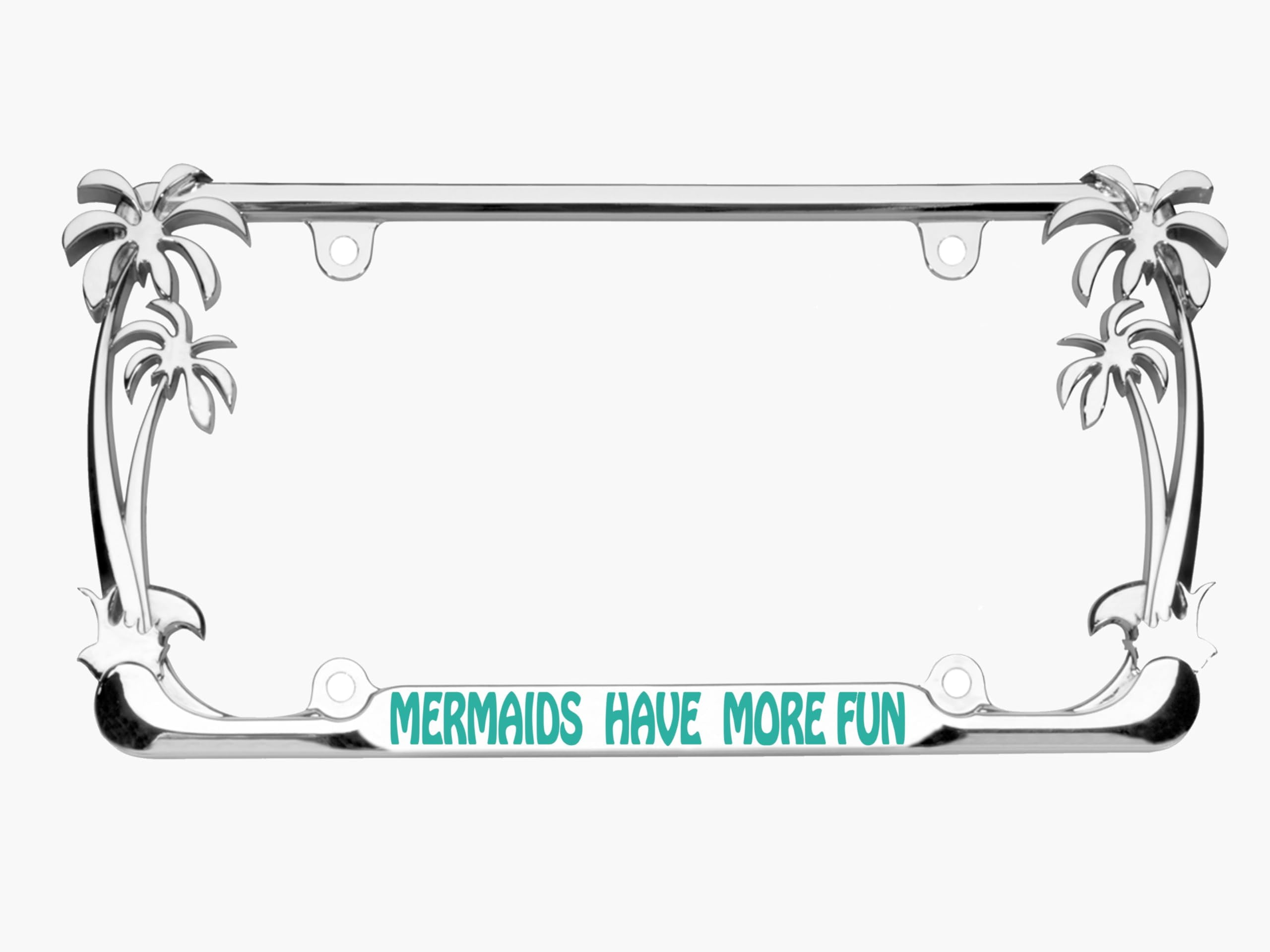 Mermaids Have More Fun Style Metal License Plate Frame Personalized/Car ...