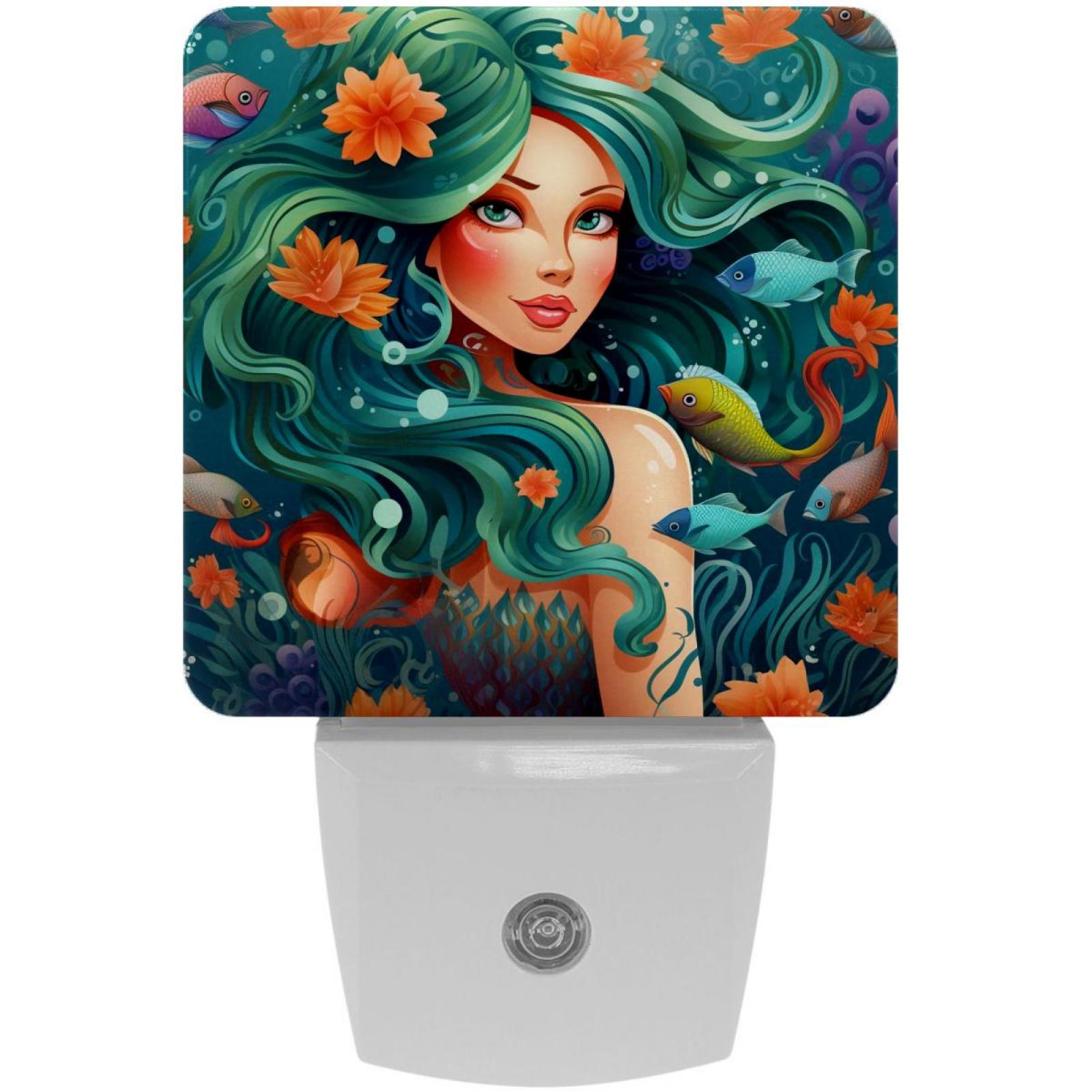Mermaids LED Square Night Light - Energy Efficient and Stylish ...