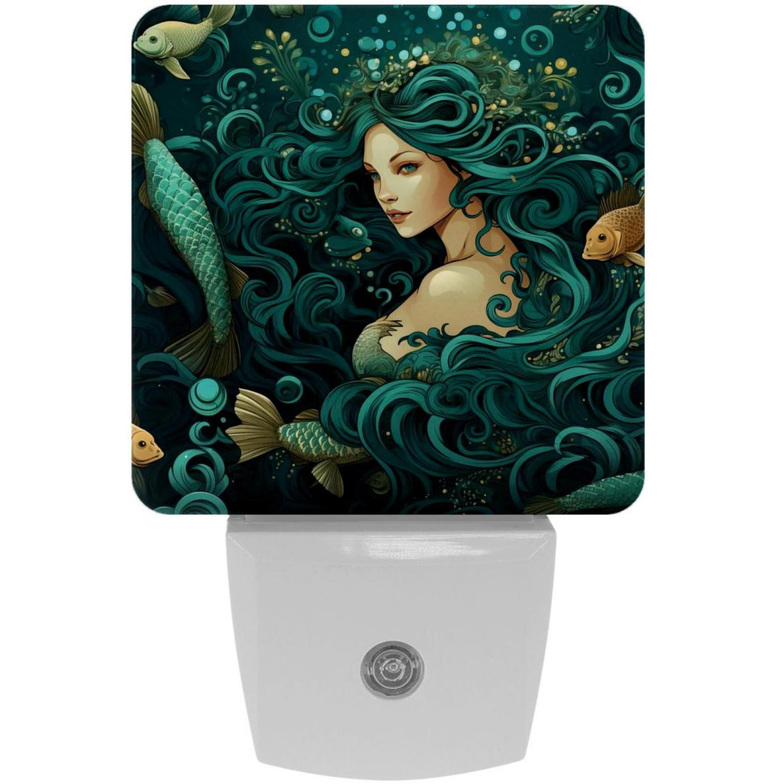 Mermaids LED Square Night Light for Bedroom and Bathroom - Energy ...