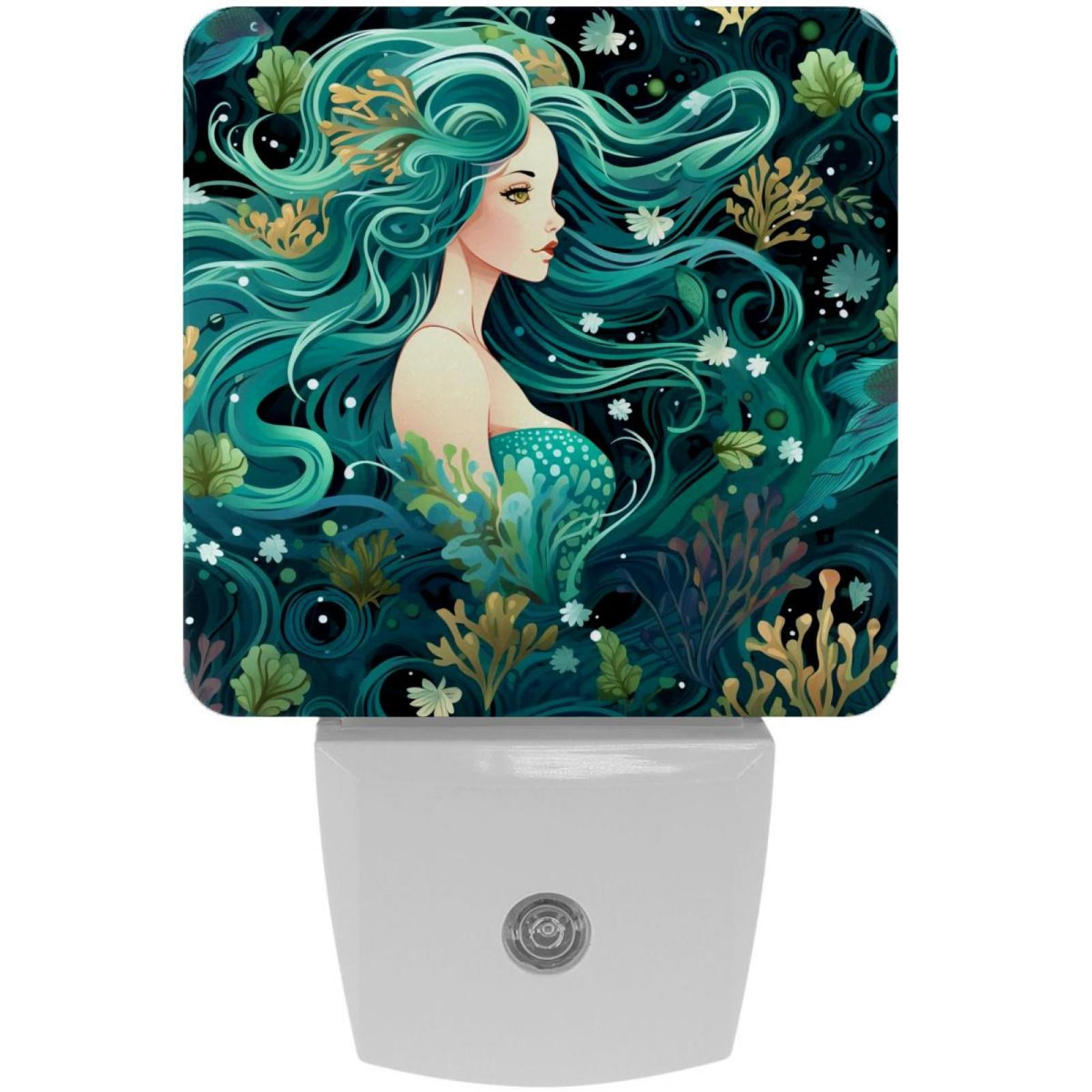 Mermaids LED Square Night Light for Bedroom and Bathroom - Energy ...