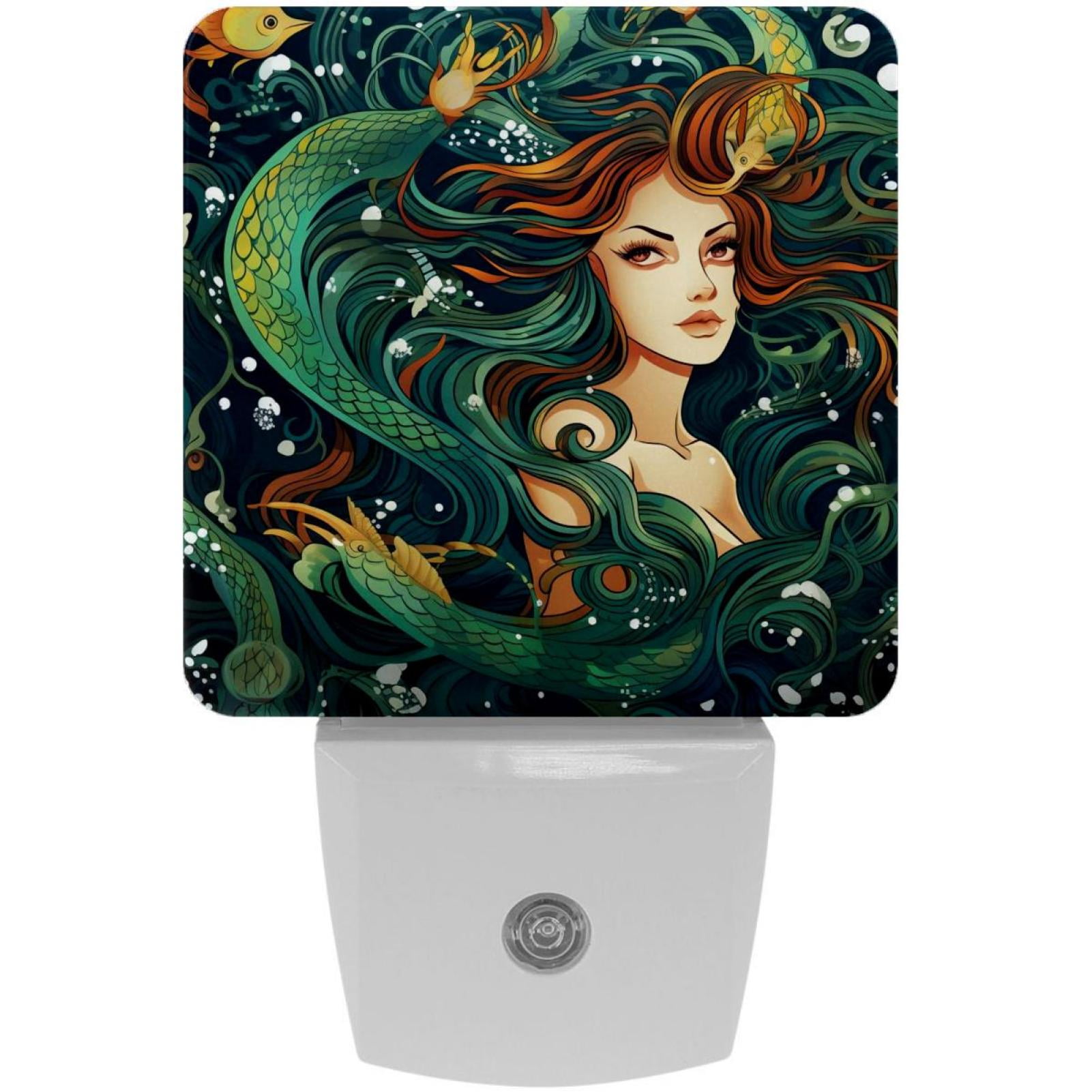 Mermaids LED Square Night Lights - Energy Efficient and Sleek Design ...
