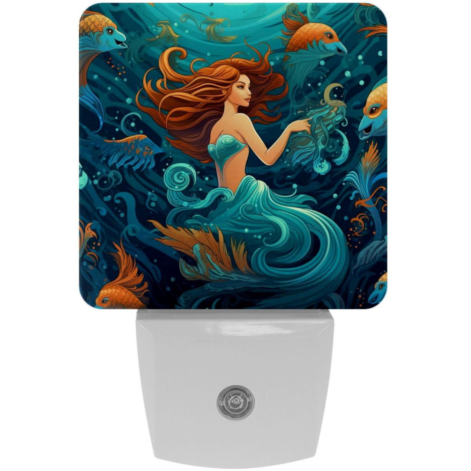 Mermaids LED Square Night Lights - Energy Efficient and Stylish Room ...