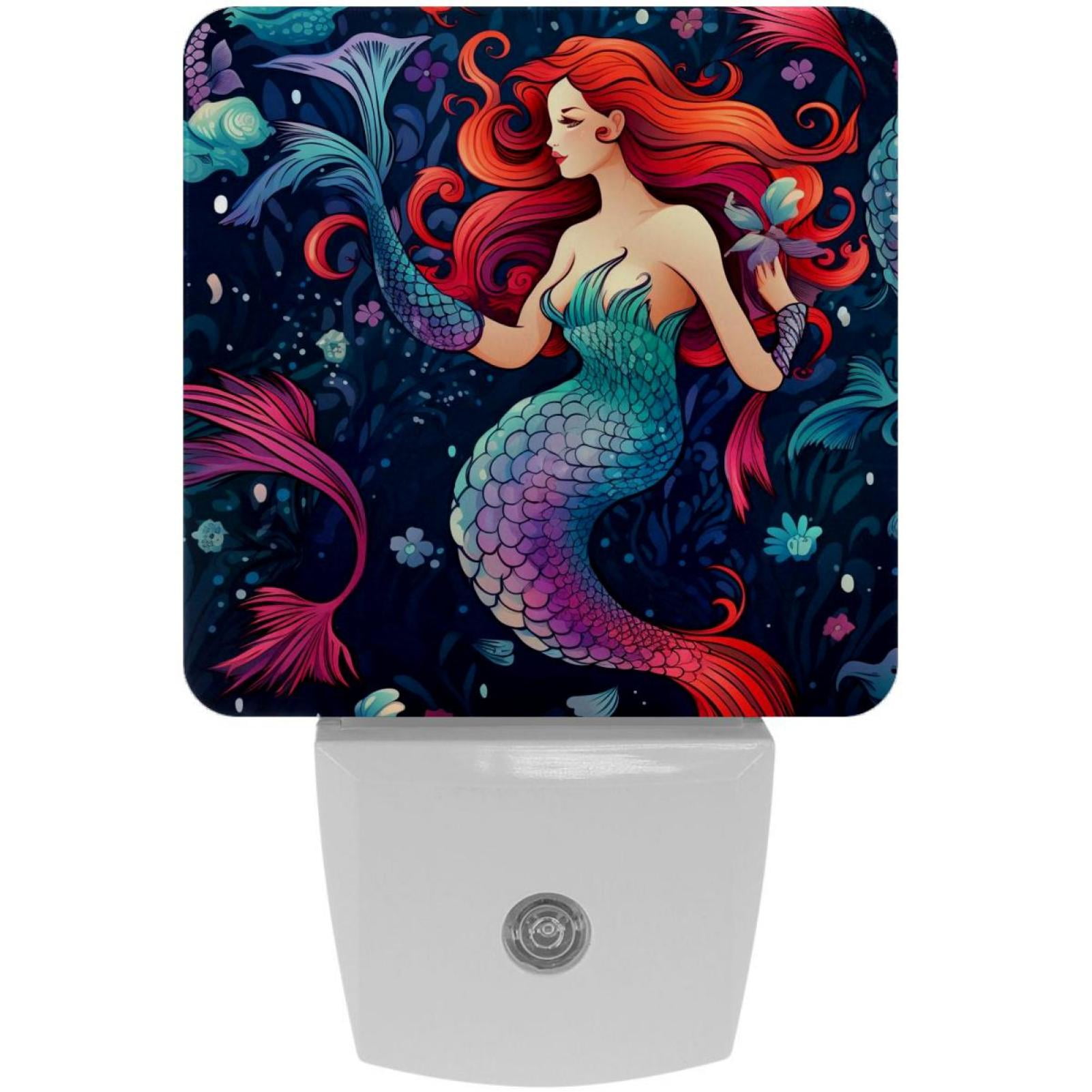 Mermaids LED Square Night Lights - Modern Design, Energy Efficient ...
