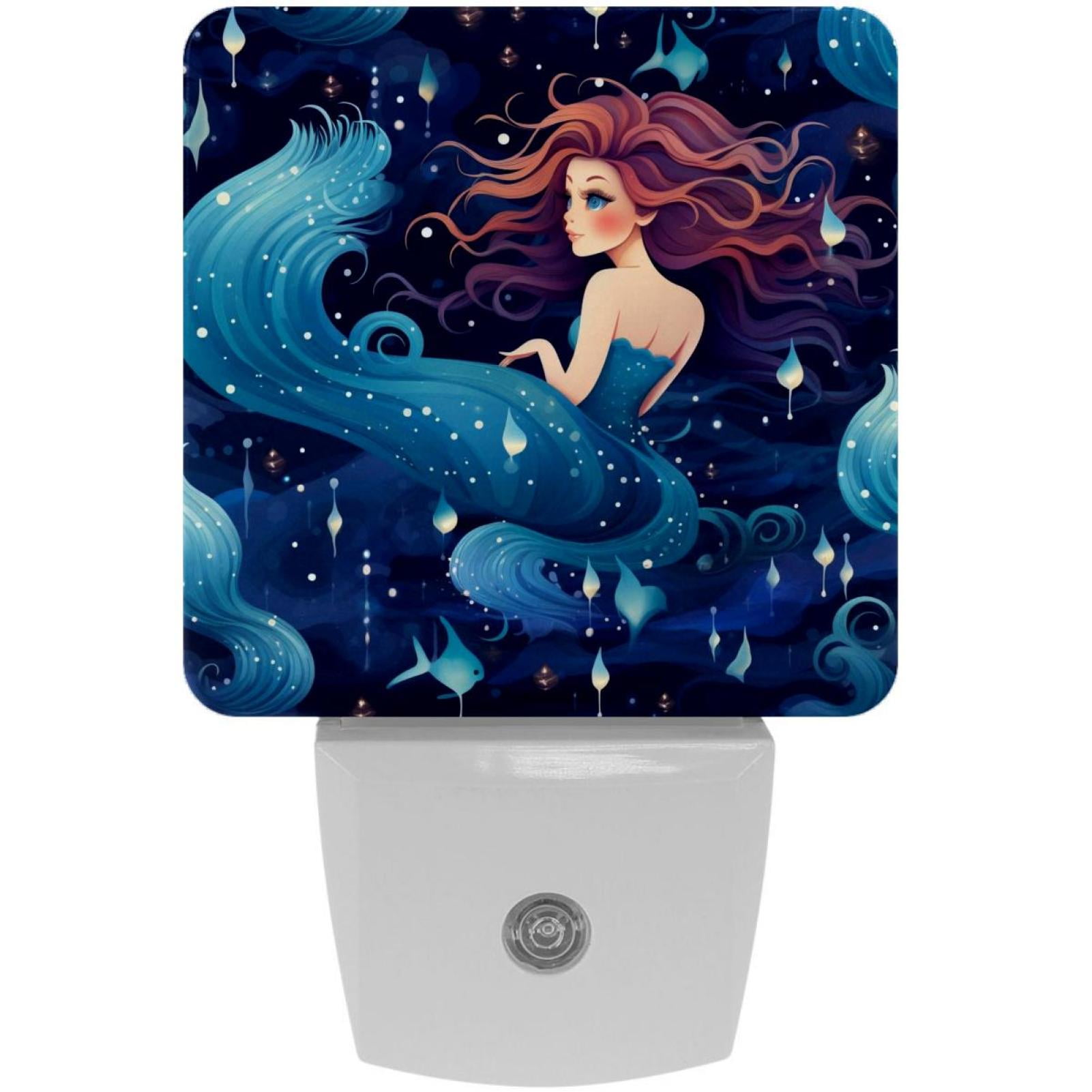 Mermaids LED Square Night Lights - Modern and Energy Efficient Room ...