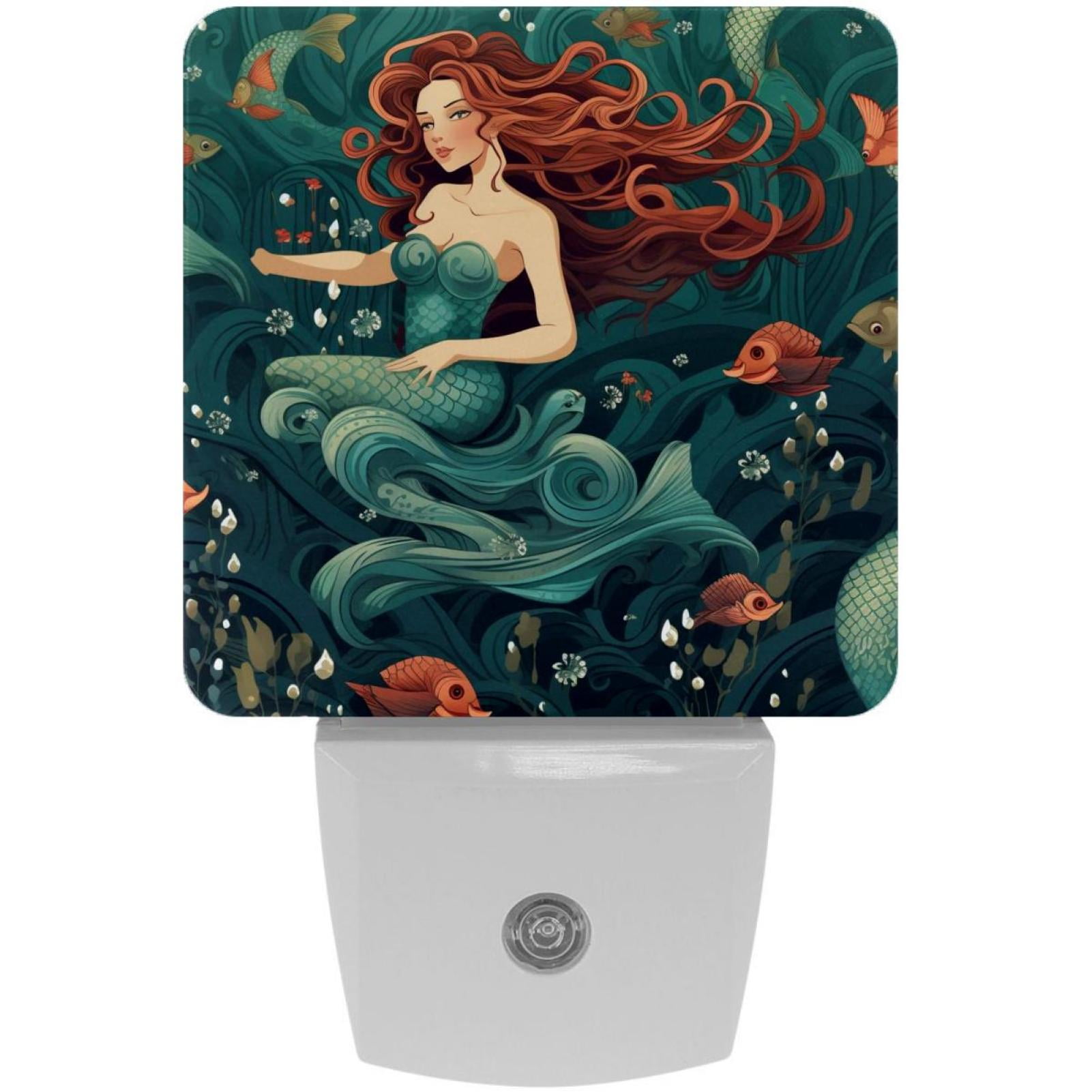 Mermaids LED Square Night Lights - Modern and Energy Efficient Room ...