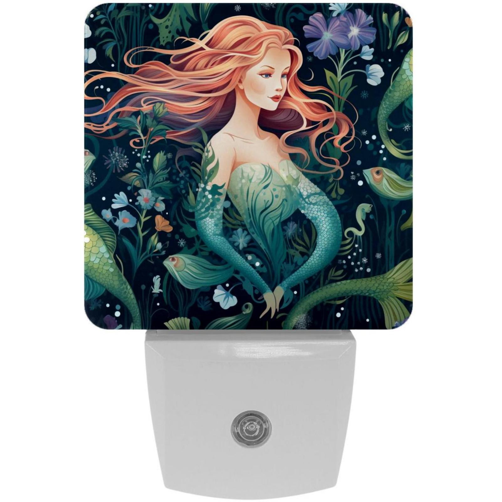 Mermaids LED Square Night Lights - Small and Stylish Energy-Saving ...
