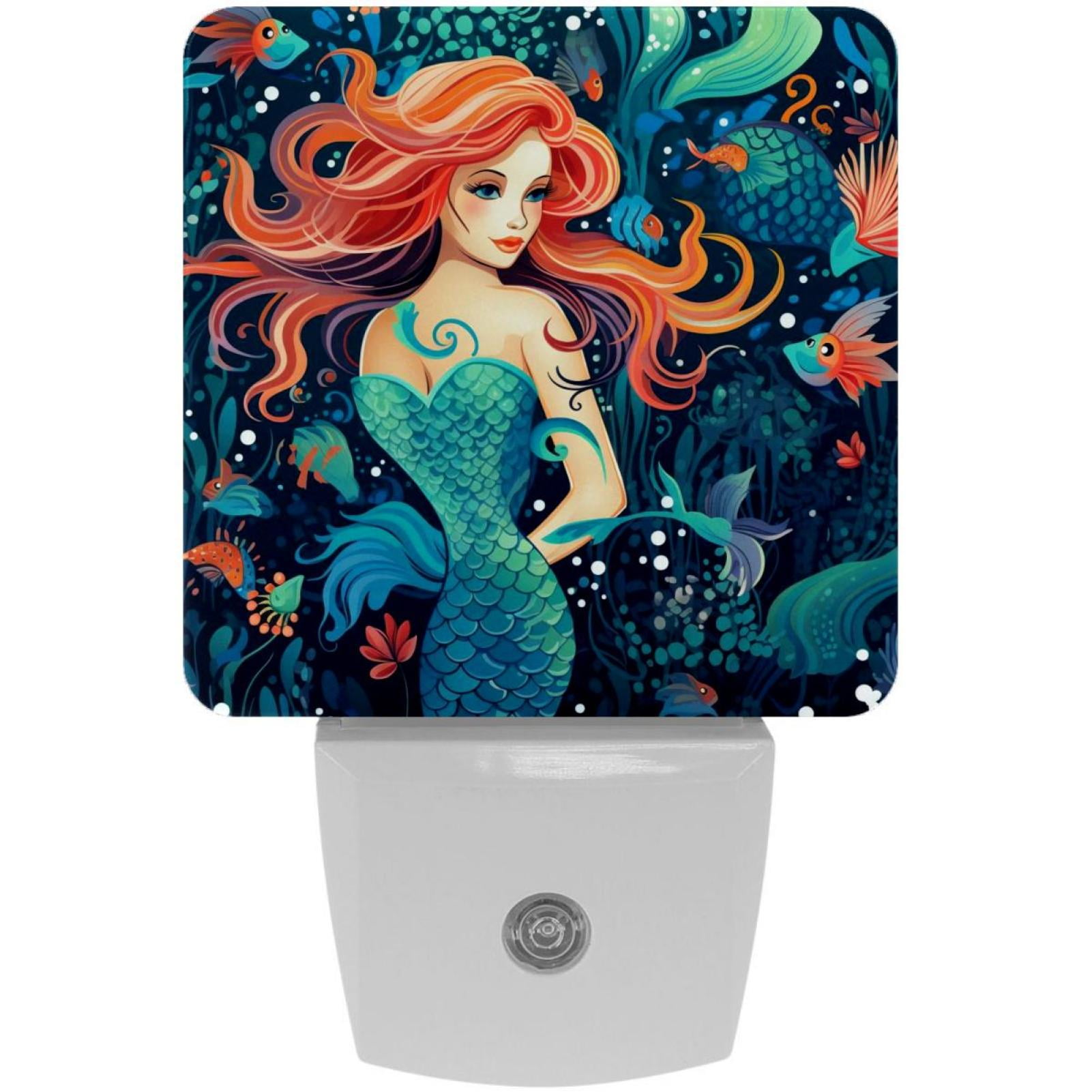Mermaids LED Square Night Lights - Stylish and Energy-Efficient ...