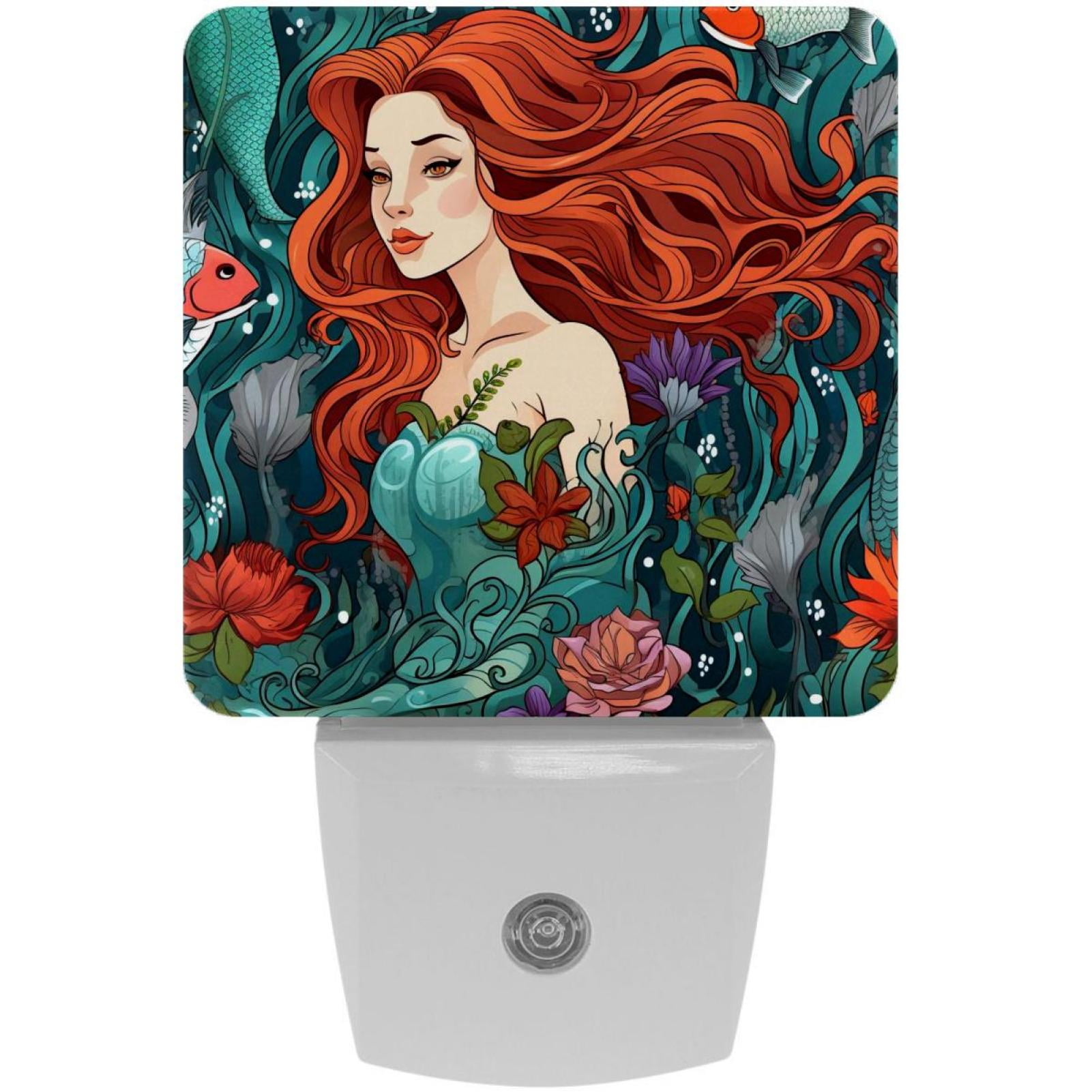 Mermaids LED Square Night Lights - Stylish and Energy-Efficient Room ...