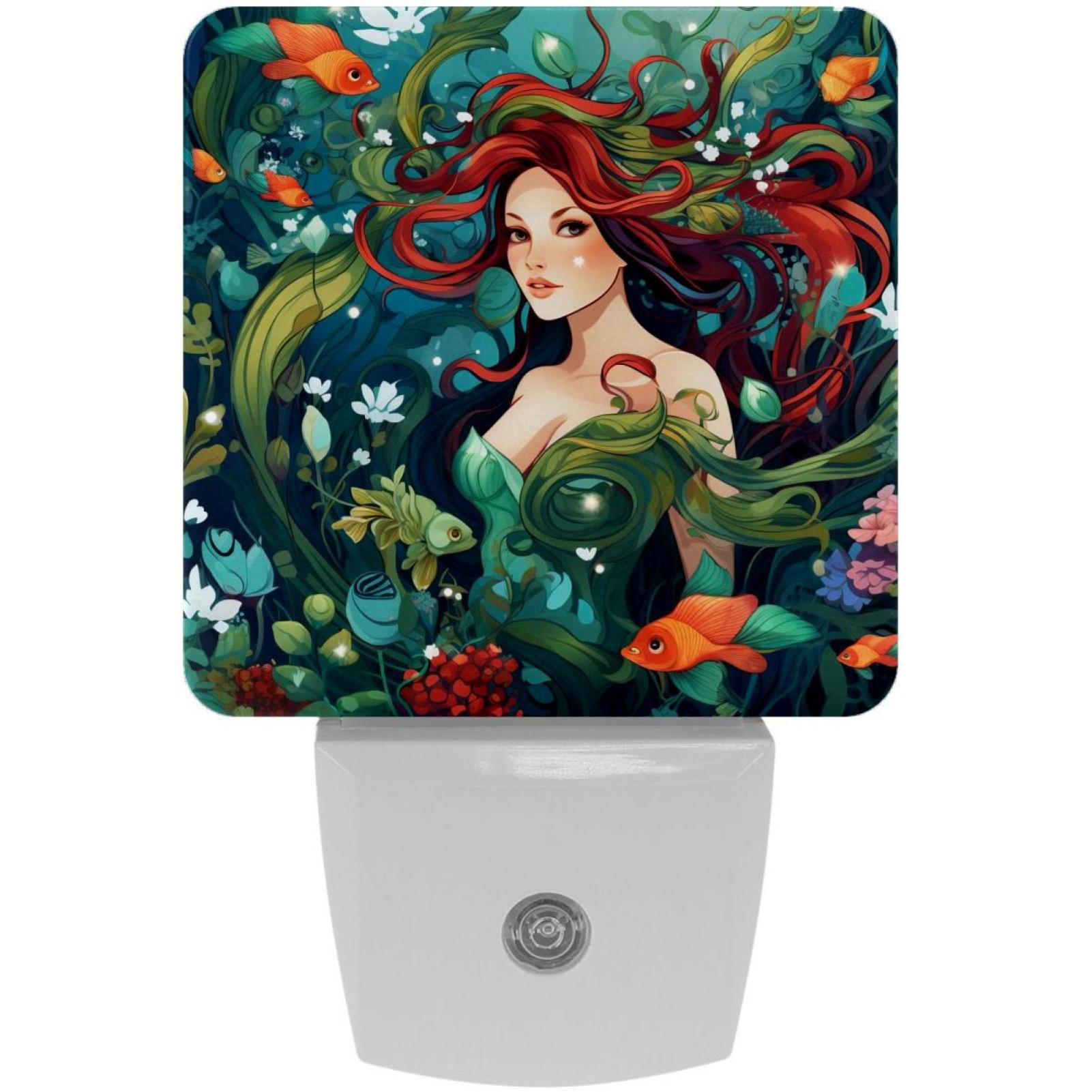 Mermaids LED Square Night Lights - Stylish and Functional Nightlight ...