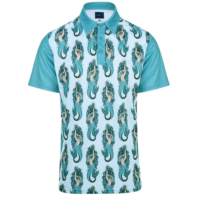 Mermaids Mens Golf Polo Shirt by ReadyGOLF - Walmart.com