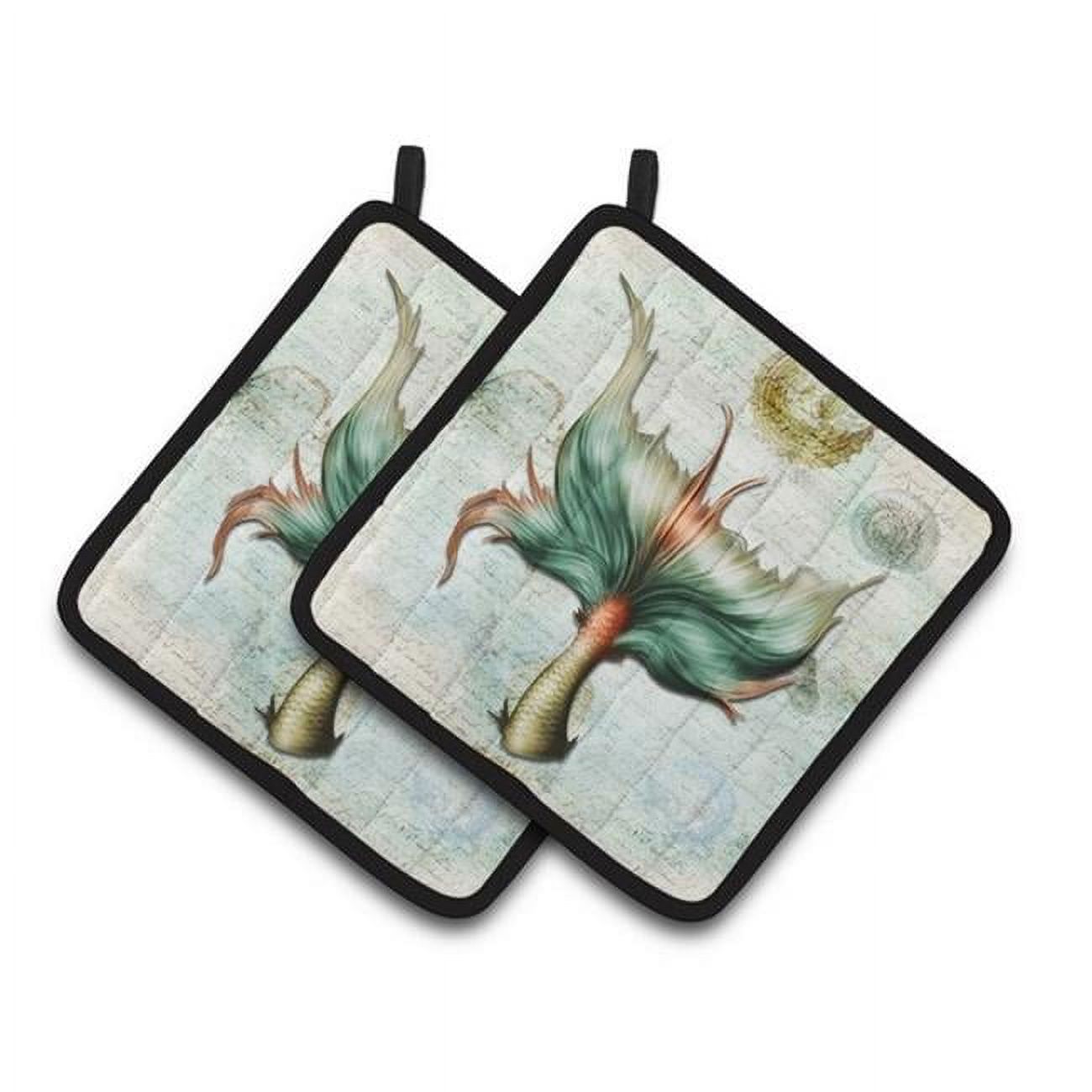 Mermaids & Mermen Mermaid Tail Pair of Pot Holders, 7.5 x 3 x 7.5 in ...