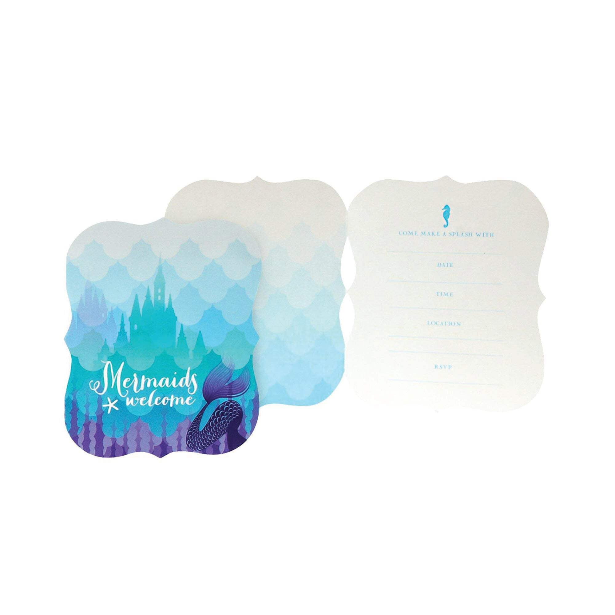 Mermaids Sea Invitations Party Accessories One Size Male Adult Blue ...