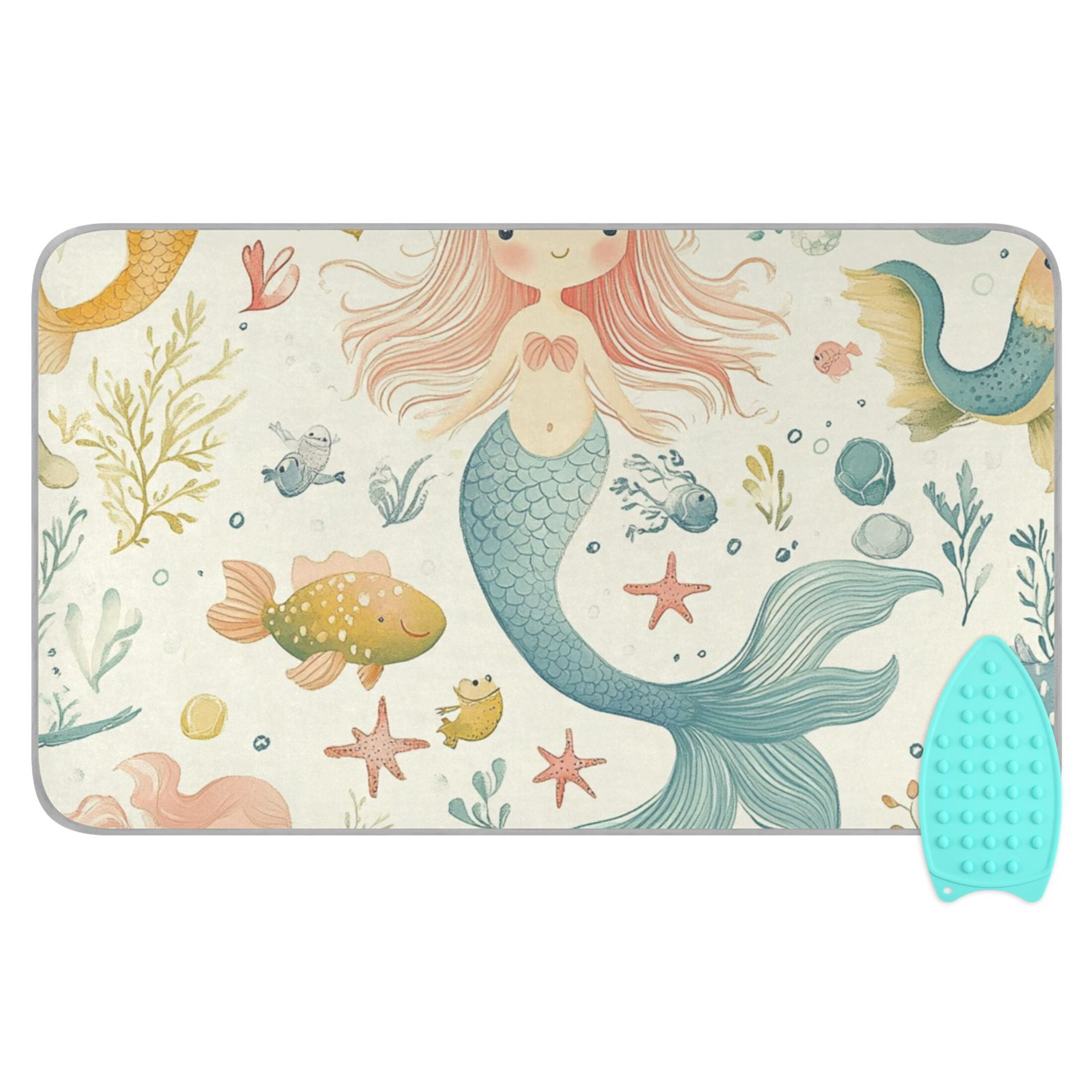 Mermaids Seaweed Ironing Board Covers Heat Resistant Ironing Pad Mat ...