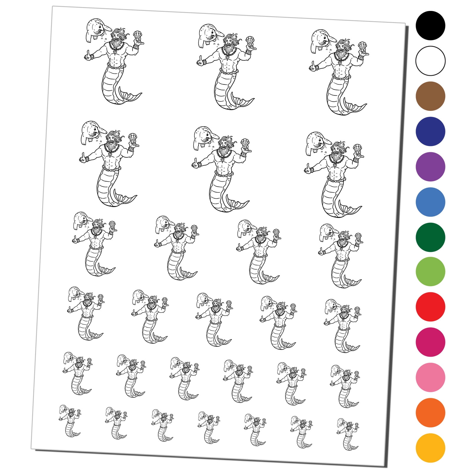 Merman Mermaid Training Seal Puppy with Clam Shell Water Resistant ...