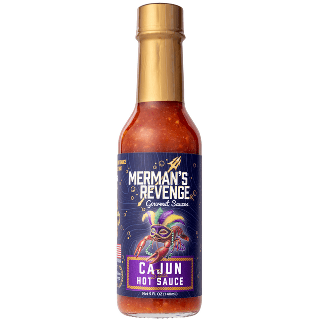 Merman's Revenge, Cajun Style, Hot Sauce, 5 fl oz, Glass Bottle ...