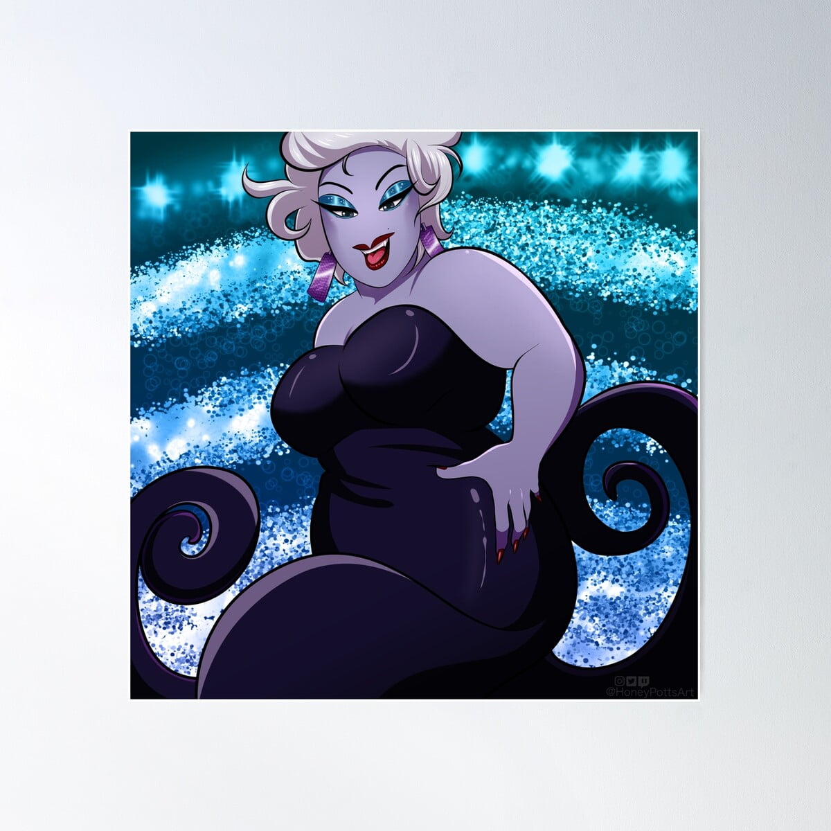 Mermay Divine Drag Queen Fanart Poster Wall Art, Modern Wall Decor For ...