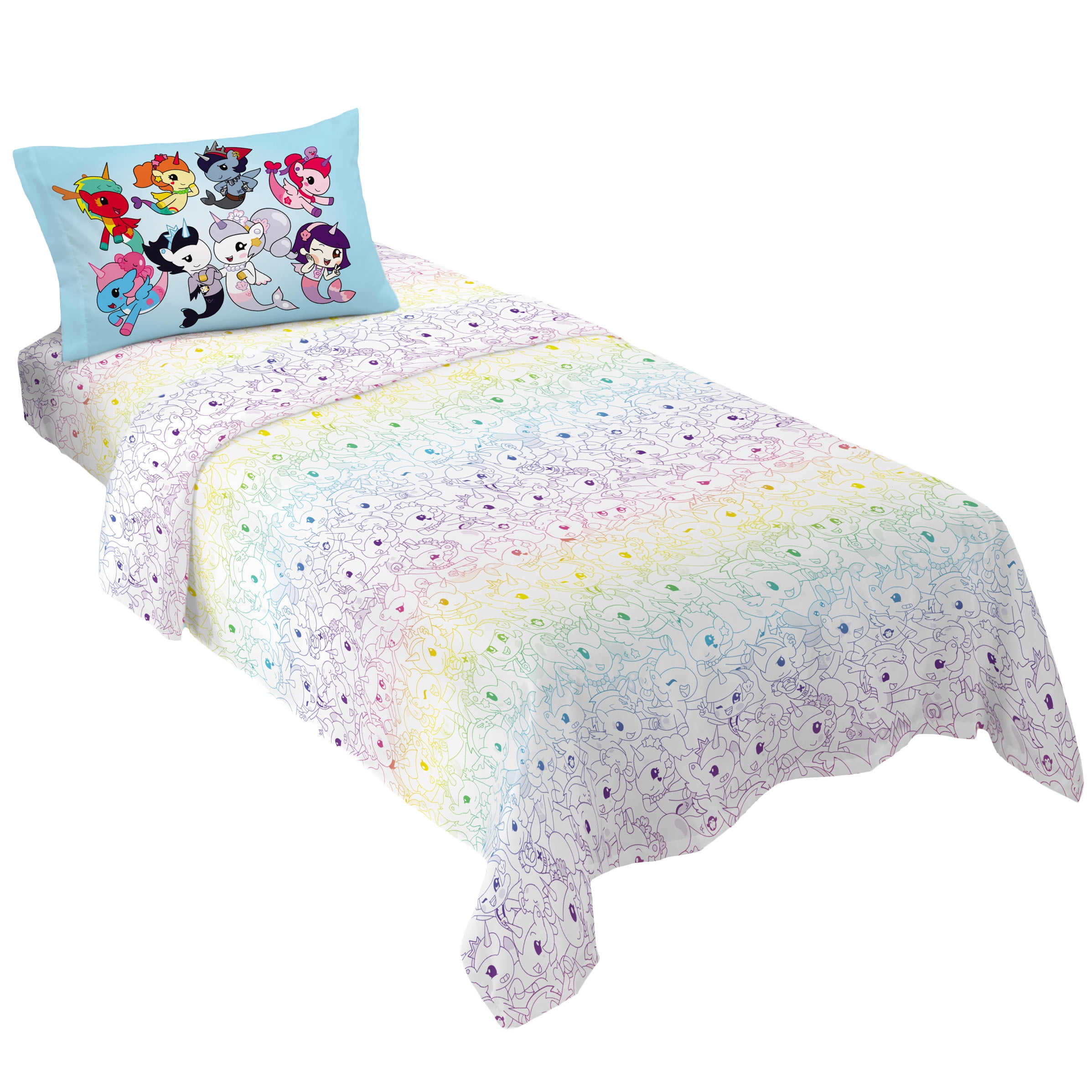 Mermicorno Starfall Kids 4 Piece Rainbow Ombre Sheet Set, Full ...