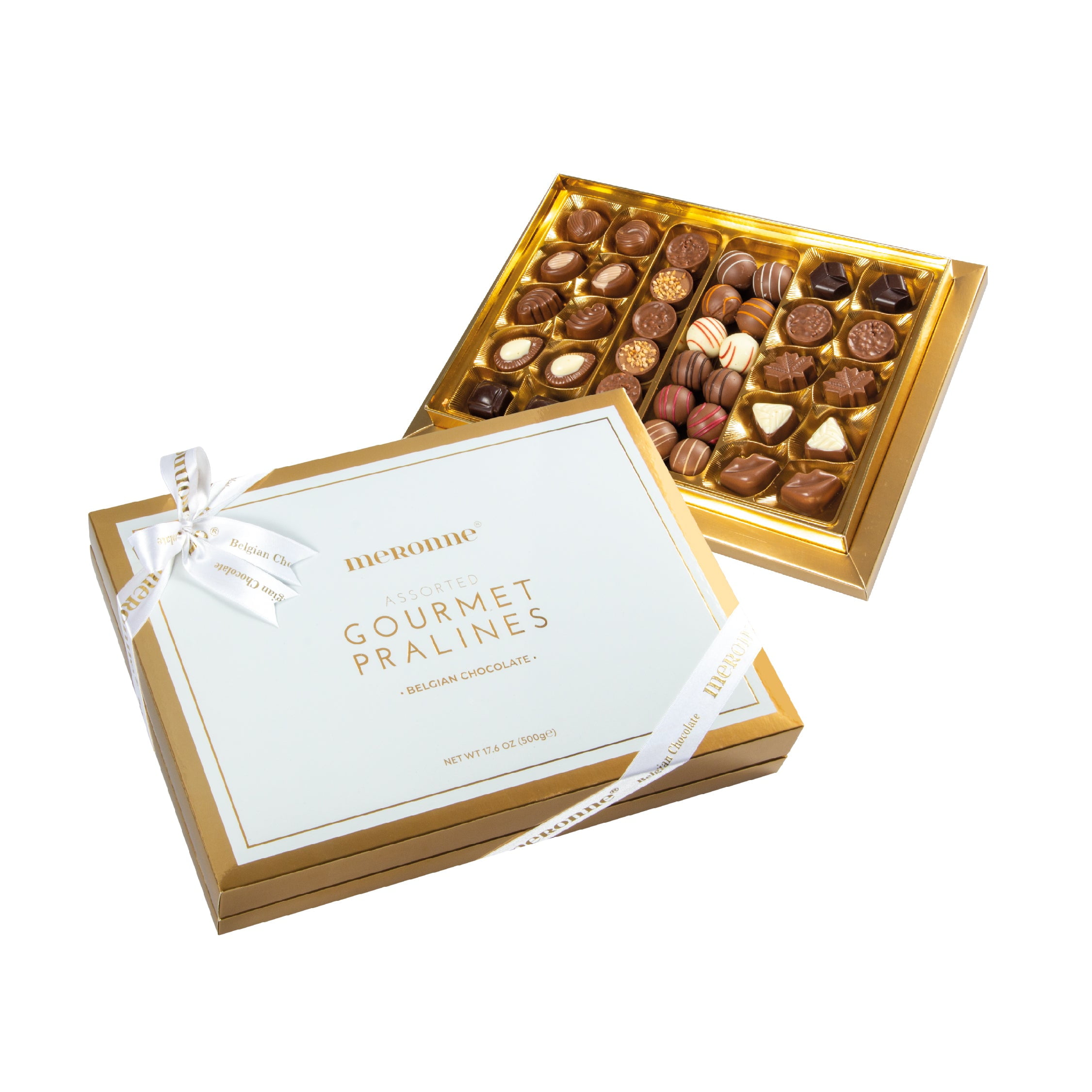 Meronne Gourmet Chocolate Truffle & Praline Selection Gold Box (42 ...