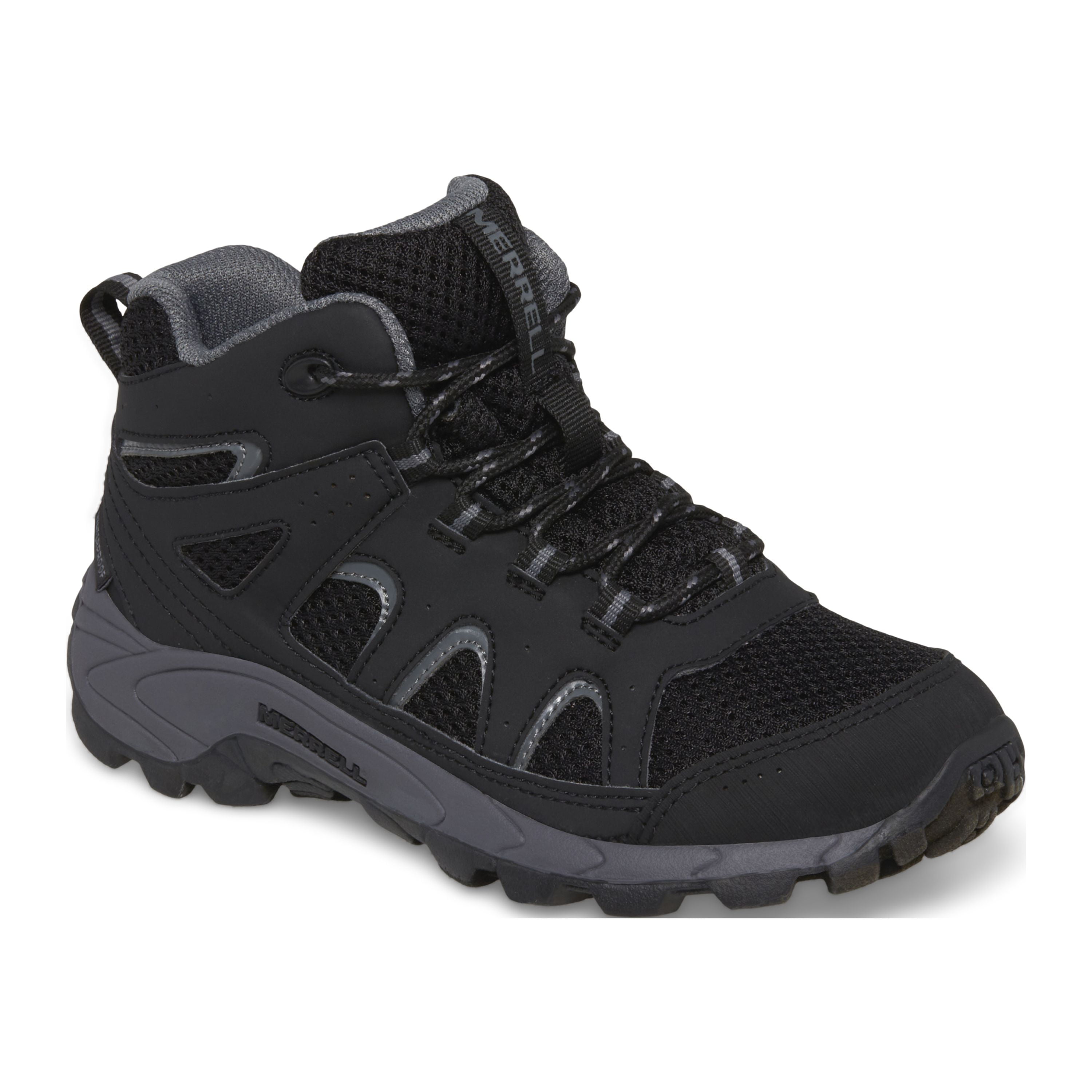 Merrell Kids Unisex Oakcreek Mid Lace Waterproof Sneaker - Walmart.com