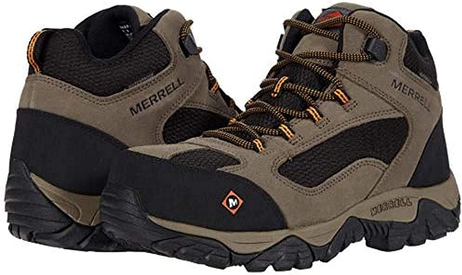 Merrell Men's Moab Onset Waterproof Work Boot Composite Toe Stone 8 1/2 ...