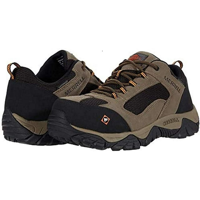 Merrell Mens Moab Onset Waterproof Comp Toe Walnut Work Shoes 9.5 Wide ...