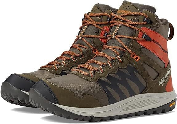Merrell Nova J066959 Mens Olive Green Leather Waterproof Mid Hiking ...