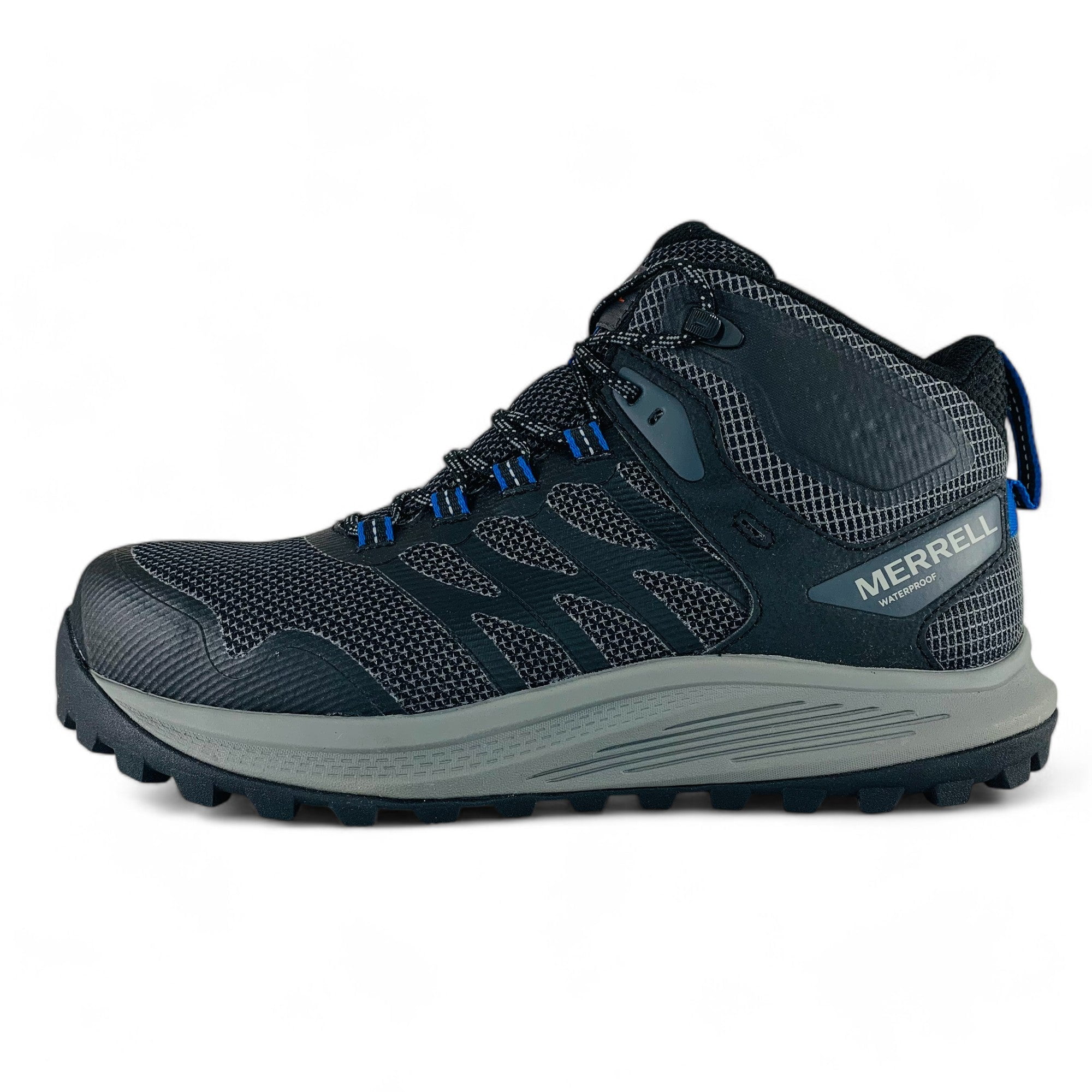 Merrell Nova Mid Waterproof Carbon Fiber Black Work Shoe Men's Work ...