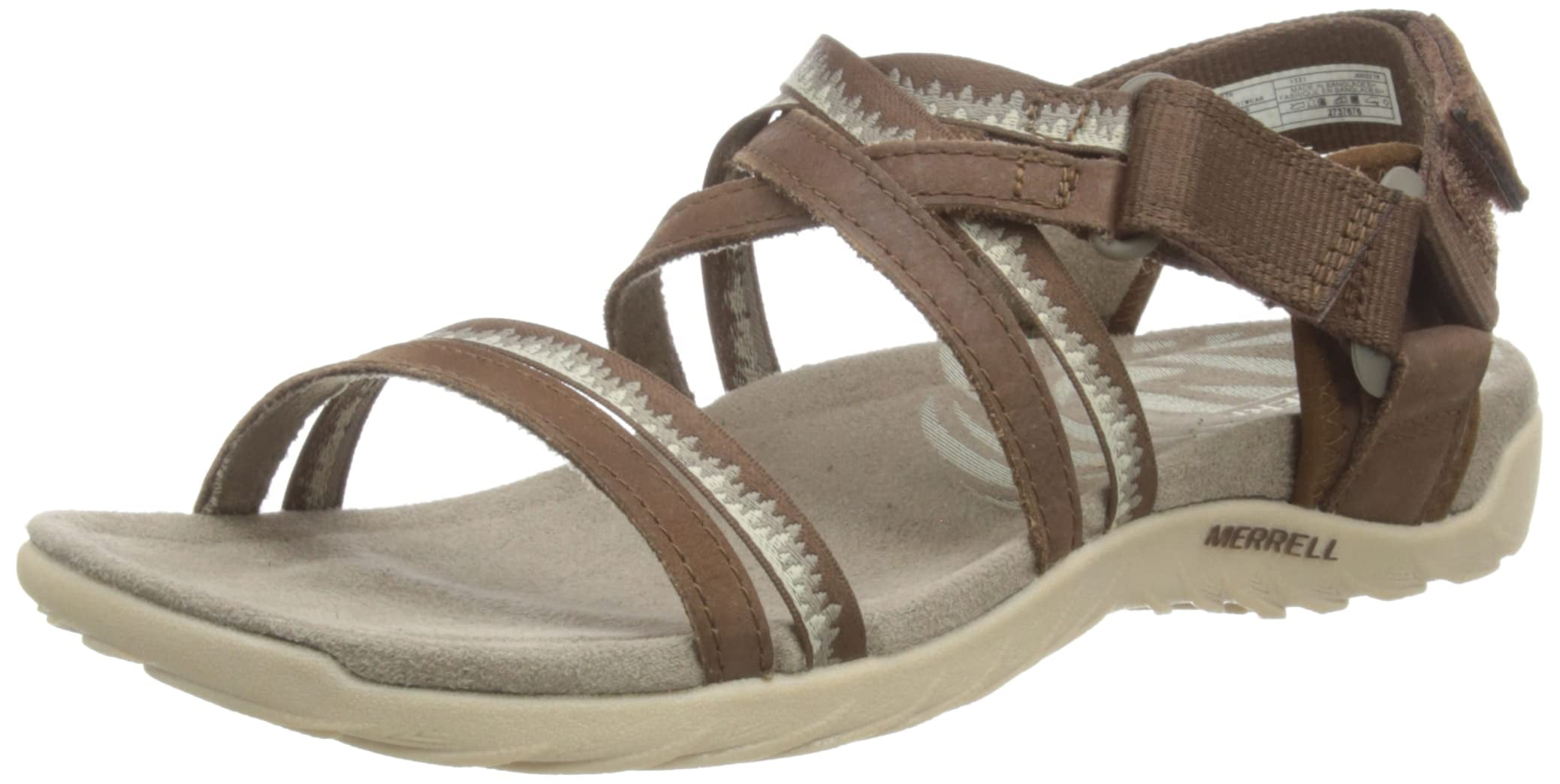 Merrell Women's Shoes Cushioned Lattice Sandal, Hook & Loop Closure ...