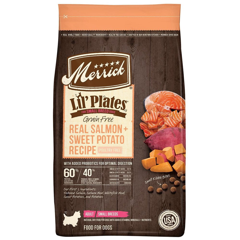 Merrick Grain Free Dry Dog Food - Lil Plates Small Breed Salmon & Sweet ...