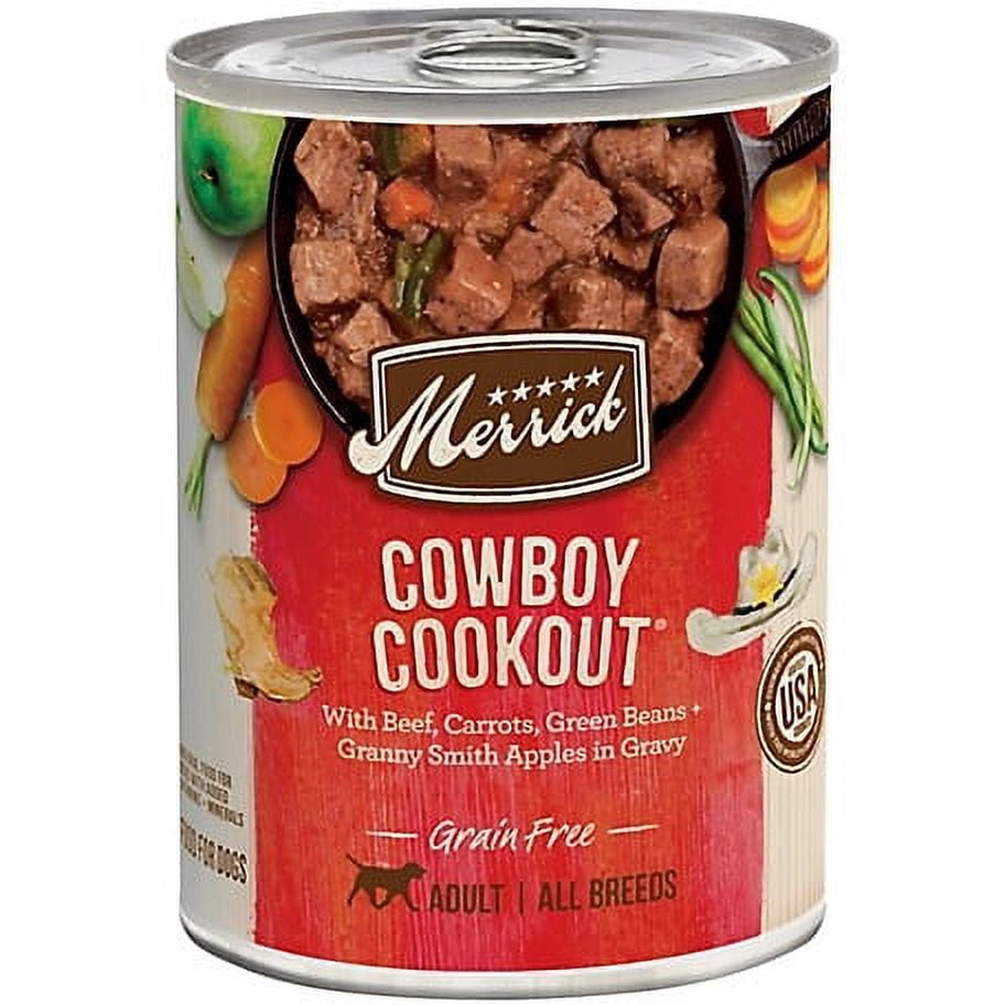 Merrick Grain Free 199 Classic Cowboy Cookout Adult Beef and Vegetables ...