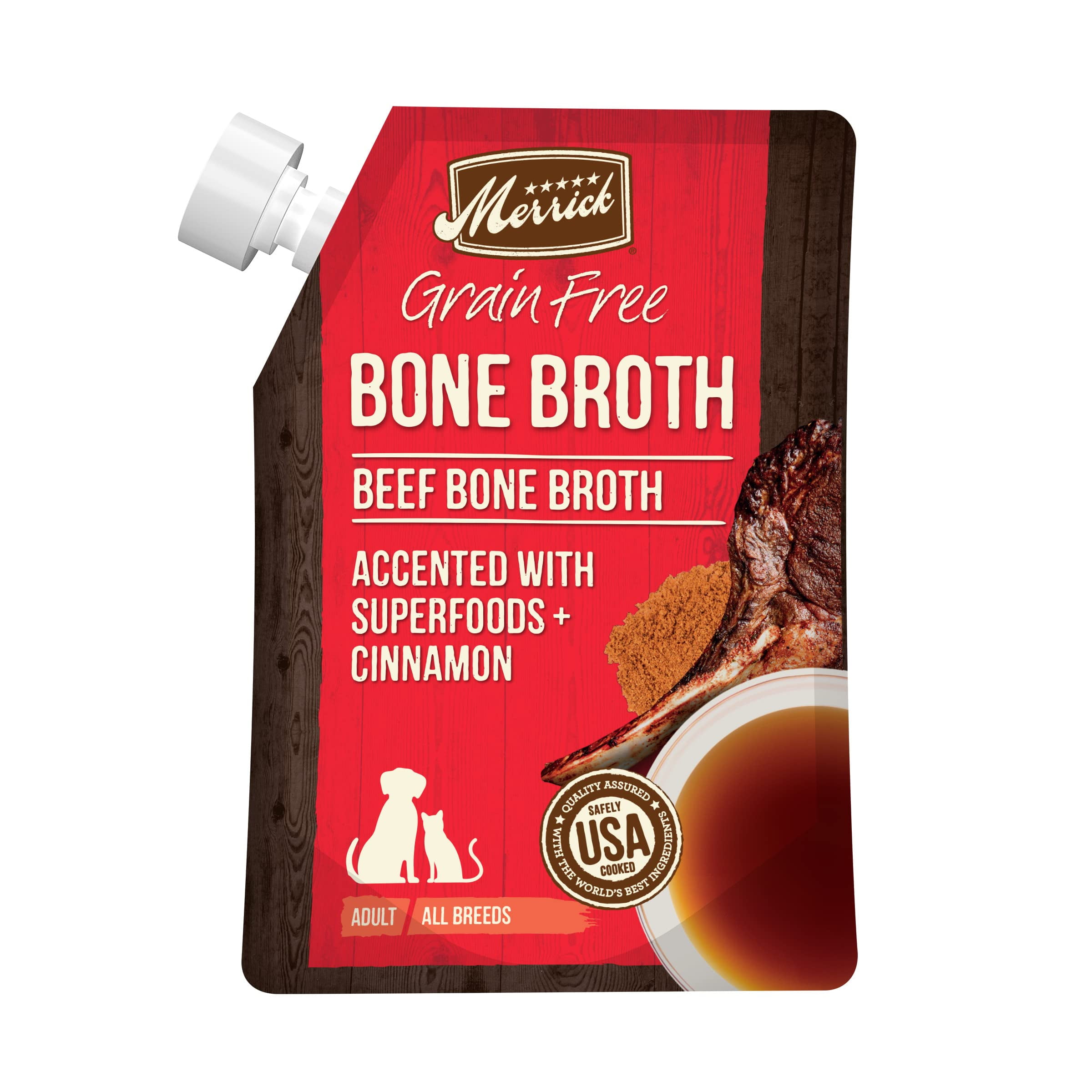 Merrick Grain FreeITSC Bone Broth, Premium Human Grade And Gluten Free ...