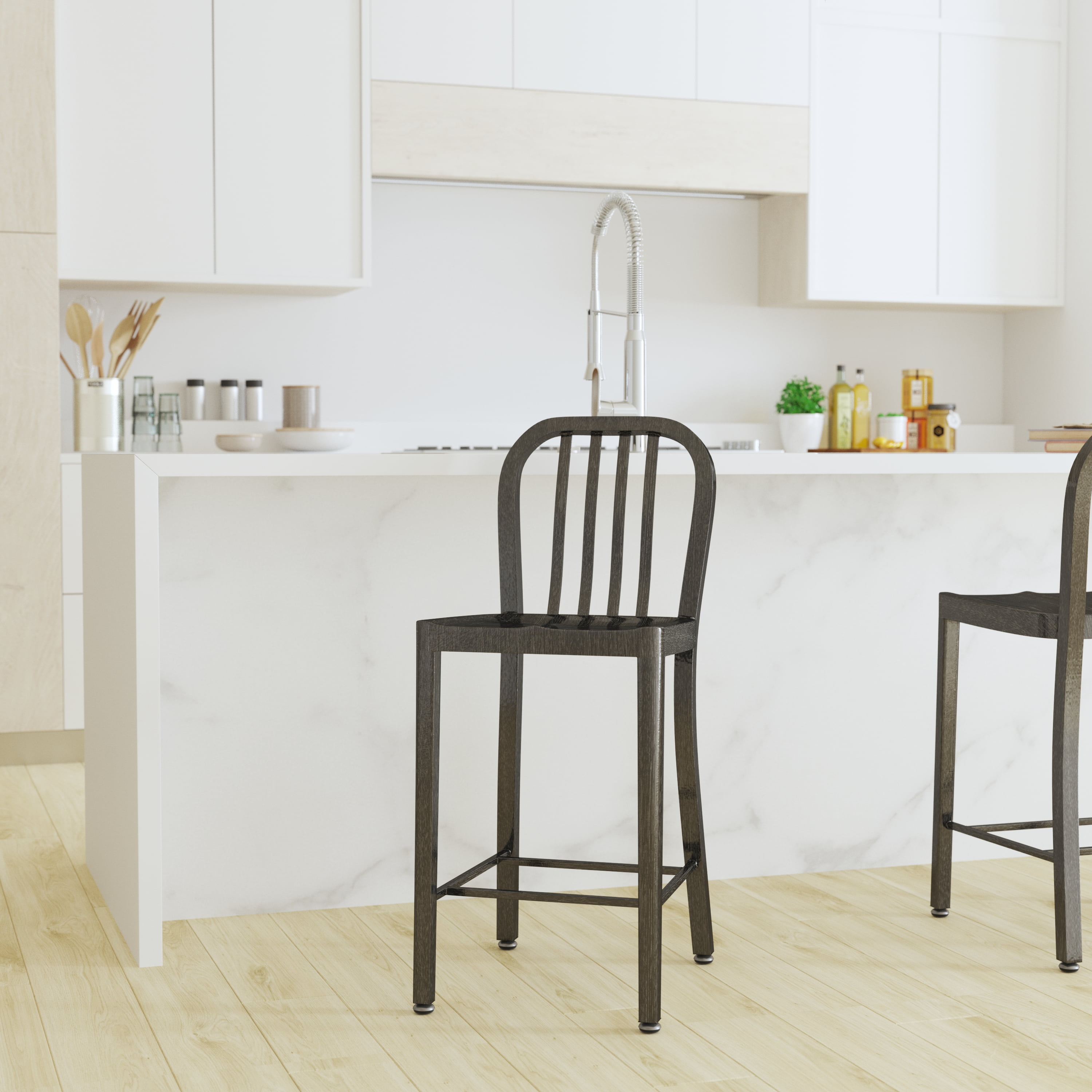 Merrick Lane 24 Inch Black-Antique Gold Galvanized Steel Indoor/Outdoor ...