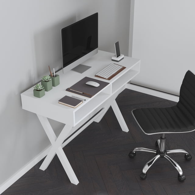 Merrick Lane 42" Home Office Writing Desk with Open Front Storage ...