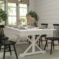 Merrick Lane 7' x 40" Rectangular Antique Rustic White Solid Pine ...