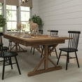 Merrick Lane 9' x 40" Rectangular Antique Rustic Solid Pine Foldable Dining Table with ...