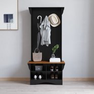 Noble House Sonny Outdoor Wooden Hall Tree, Teak Finish - Walmart.com