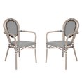 Merrick Lane Set of Two Stacking Thonet French Bistro Style Chair with ...