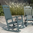 Merrick Lane Solid Print Polystyrene Indoor and Outdoor Rocking Chair ...