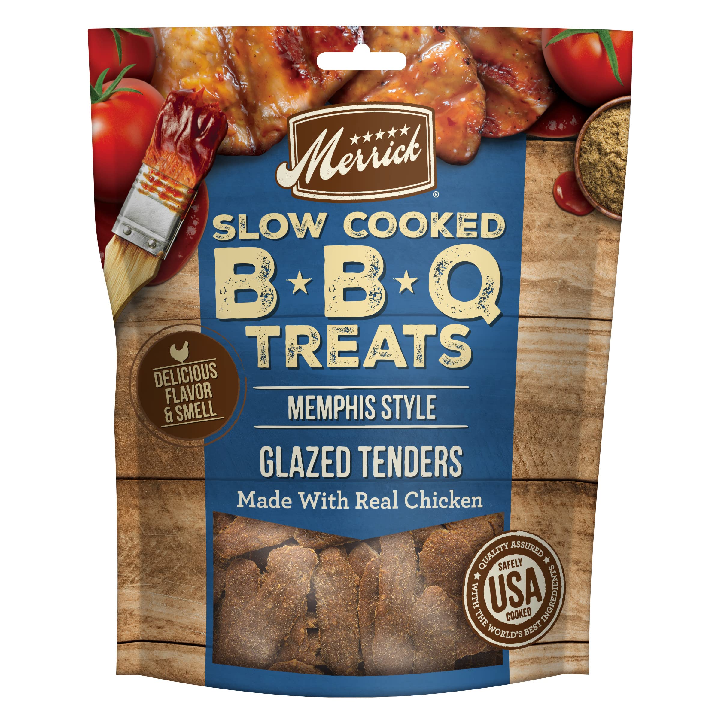 Merrick Soft Dog Treats, MMF7 Slow Cooked BBQ Chicken Dog Treats ...