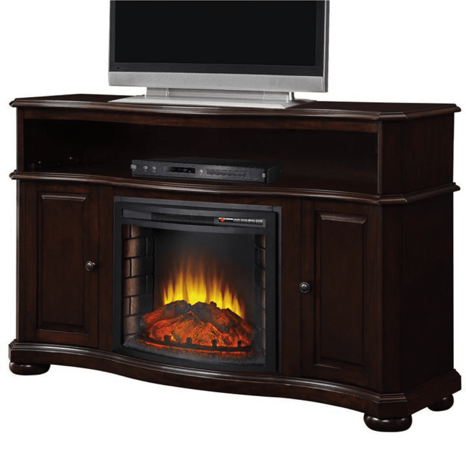 Merrill 54-in Media Fireplace in Merlot - Walmart.com