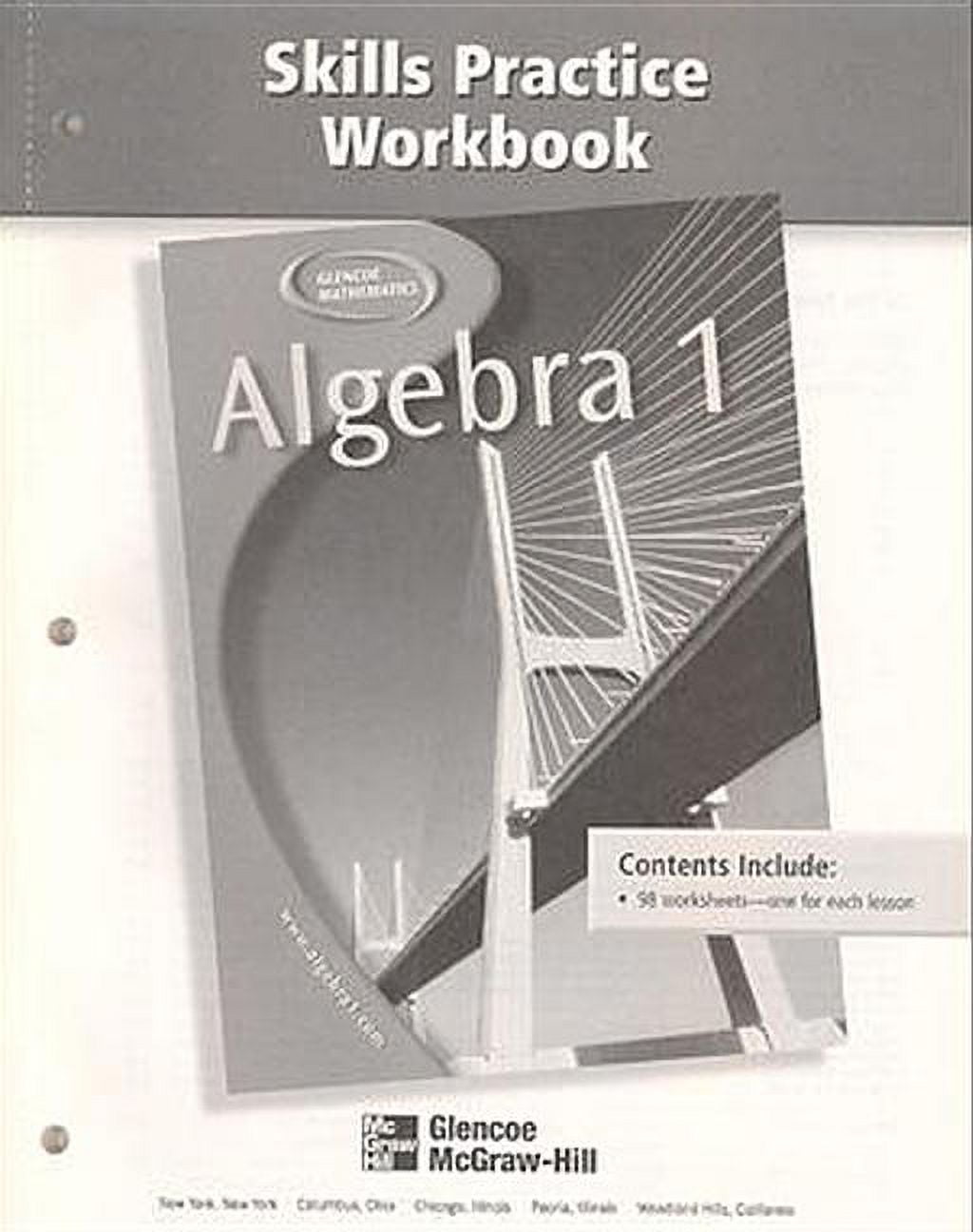 Merrill Algebra 1 Algebra 1 Skills Practice Workbook, (Paperback ...