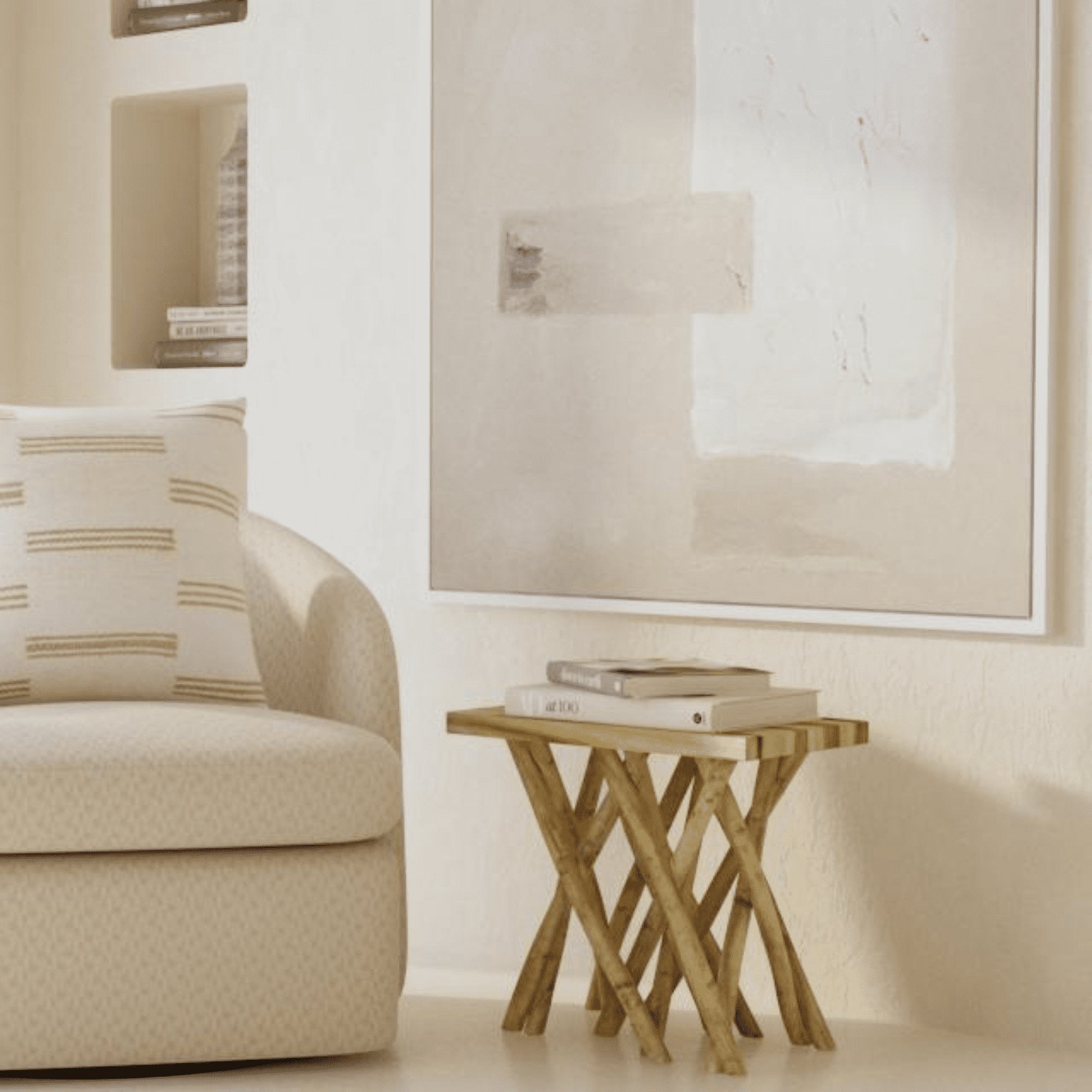 Merrill Natural Brown Live Edge Solid Teak Wood Slab Side Table by East ...