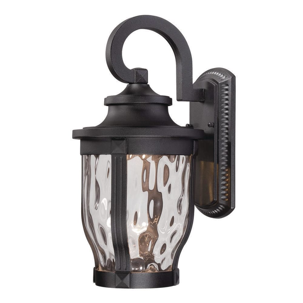 Merrimack 1-Light Black Outdoor Integrated LED Wall Lantern Sconce - Walmart.com