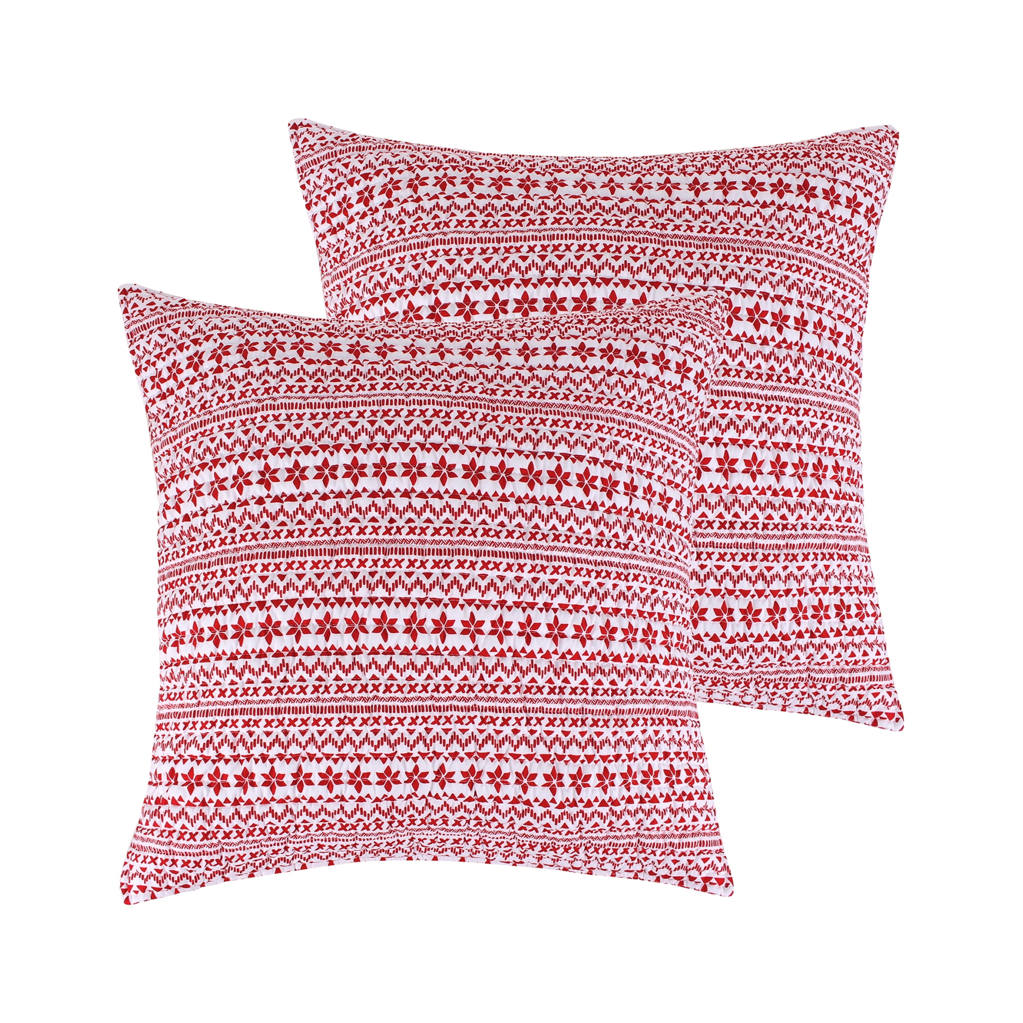 Levtex Home Merry & Bright - Plaid Christmas Holiday Euro Shams ...