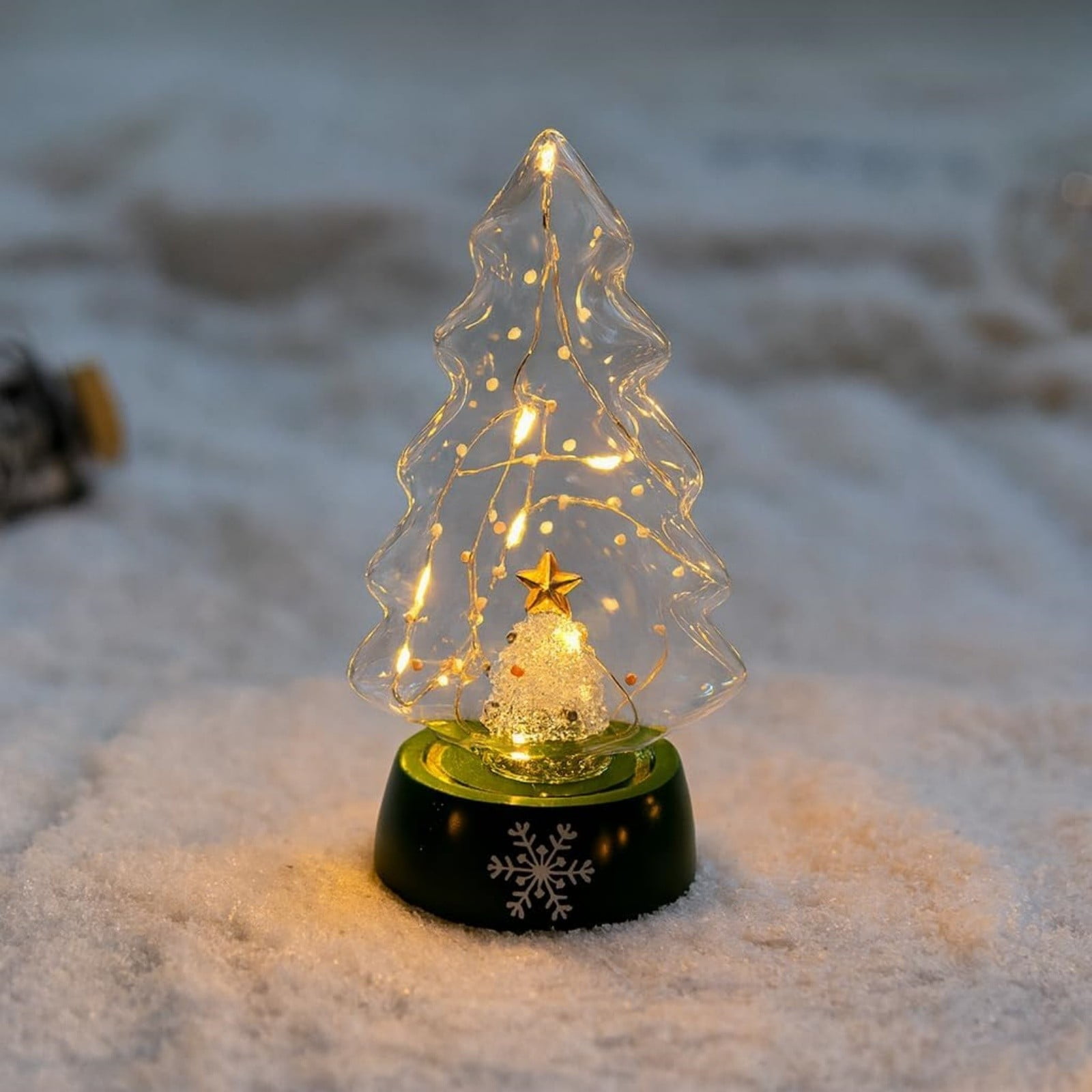Merry Chirstmas Lighted Glass Indoor Glass With Lights Desktop Home ...