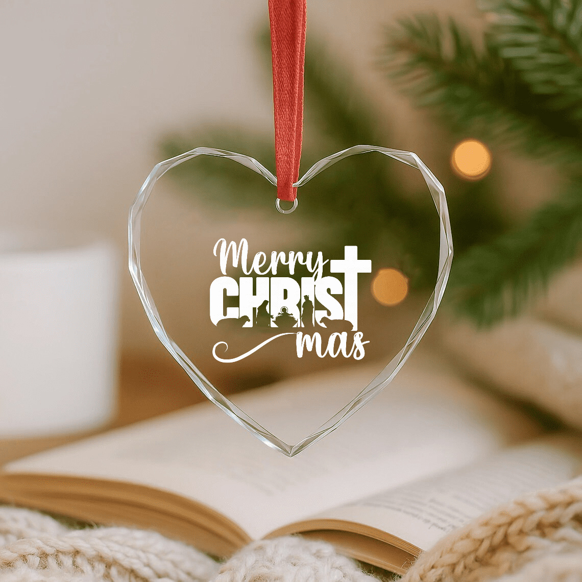 Merry Christ Mas Christian Jesus Family Ornament, Home Decoration ...