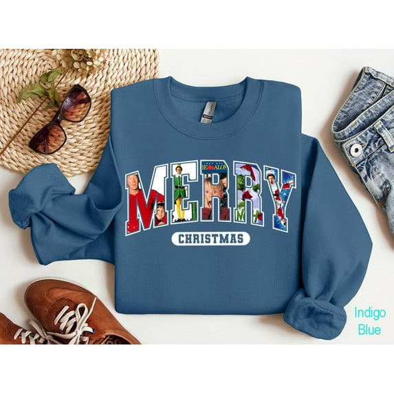 Merry Christmas 90s Movies T-Shirt, Christmas Movies Tee, Retro Xmas ...