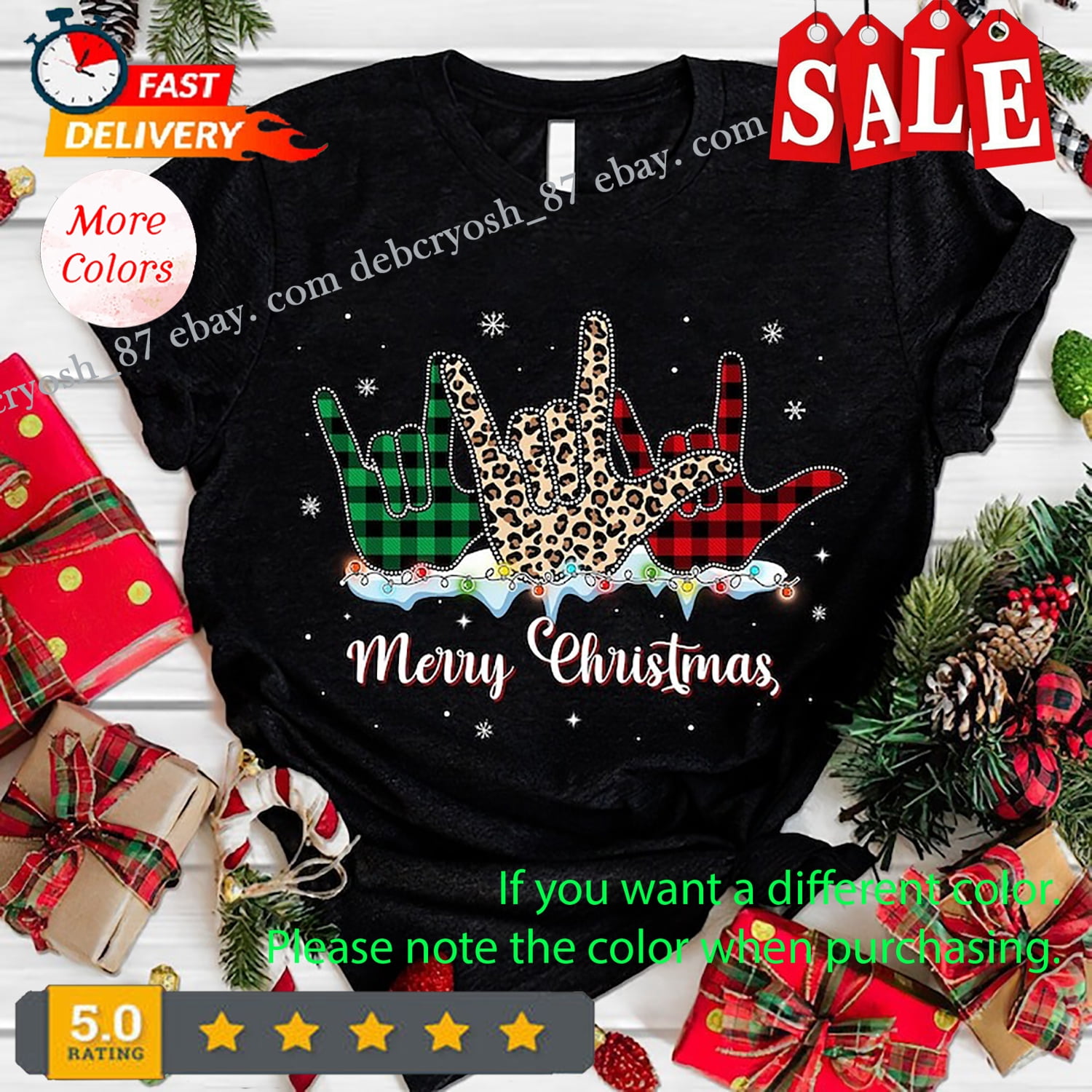 Merry Christmas ASL Sign Language Shirt, Christmas Sign Language Shirt ...