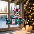 Merry Christmas Acrylic Suncatcher, Festive Holiday Window Hanging ...